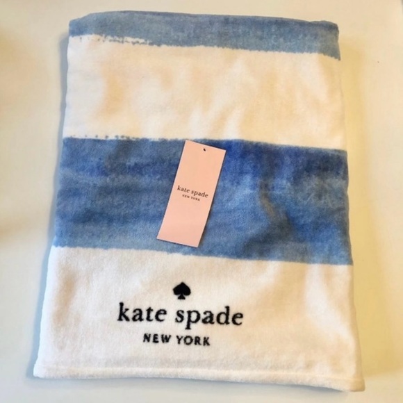 kate spade | Bath | Nwt Kate Spade Blue White Beach Towel | Poshmark